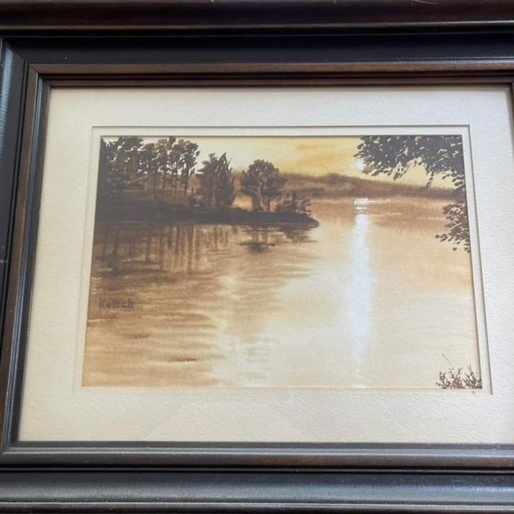 Chris Keitch | Art | Moonrise By Chris Keitch Framed Drawing 25x65x1 ...